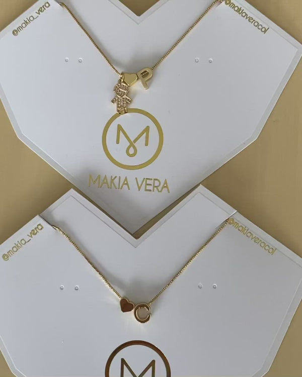 Cadena Niño/Niña + Inicial - Makia Vera